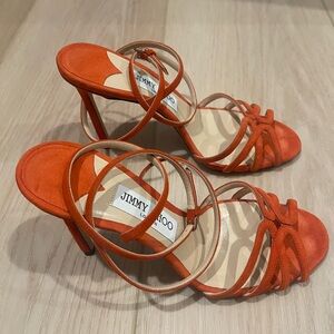 Jimmy Choo | Shoes | Jimmy Choo Mimi 0 Orange Suede 38 Eu 8 Us Strappy ...